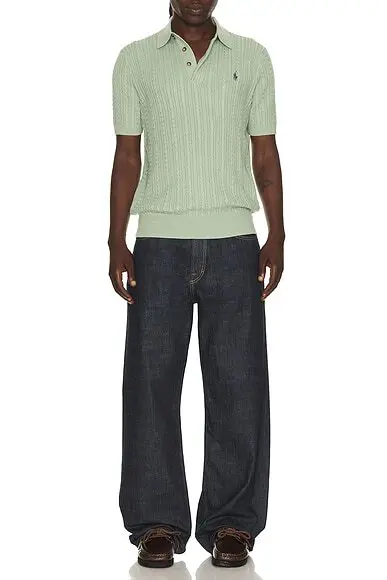 Polo Ralph Lauren Featherweight Cable Knit Polo Sweater