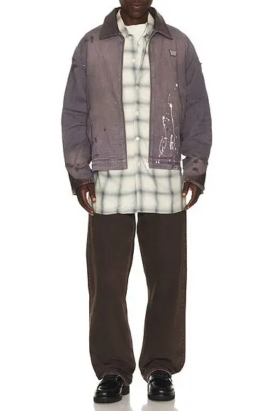 MISBHV 1997 Paint Splatter Canvas Work Jacket - Graphite