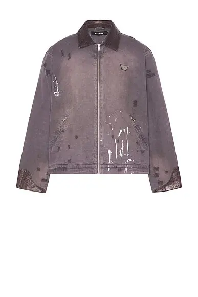 MISBHV 1997 Paint Splatter Canvas Work Jacket - Graphite