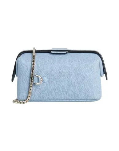 VALEXTRA Calfskin Cross-body Bag - Light Blue