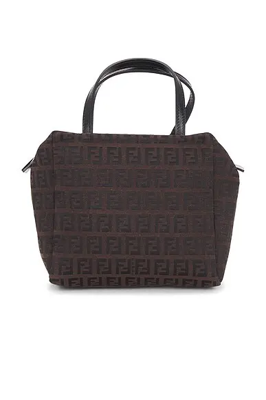 Fendi Zucchino Handbag - Black