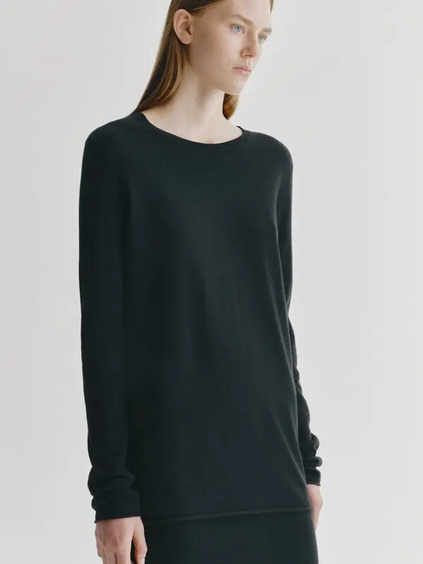 LISA YANG The Maurie Fine Knit Cotton Cashmere Sweater