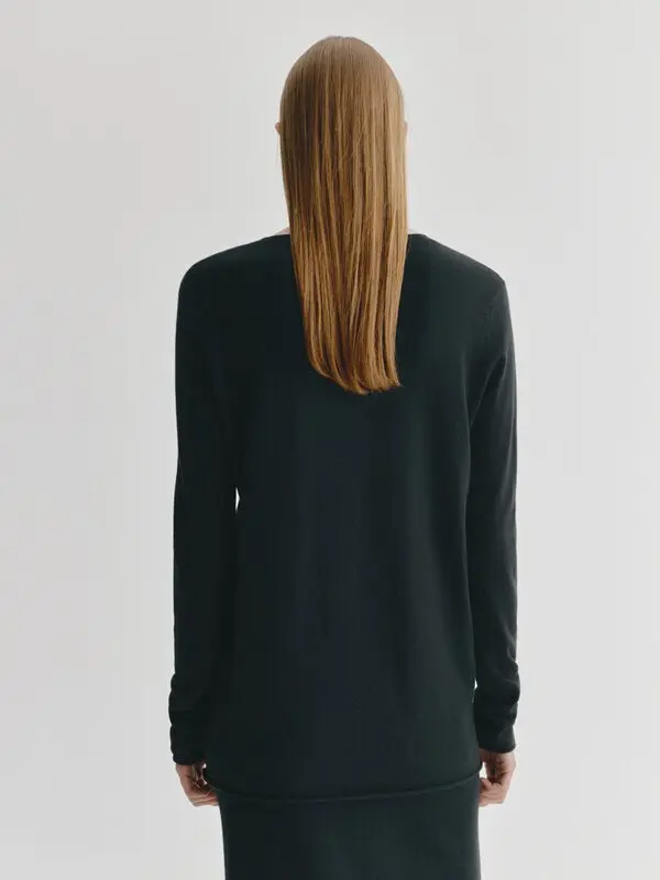 LISA YANG The Maurie Fine Knit Cotton Cashmere Sweater
