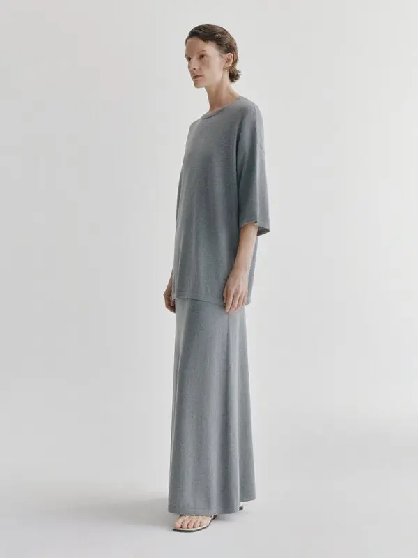LISA YANG Agnette Cashmere T-shirt - Deep Cloud