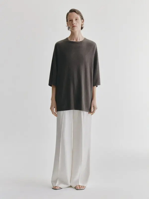 LISA YANG Agnette Cashmere T-shirt - Walnut
