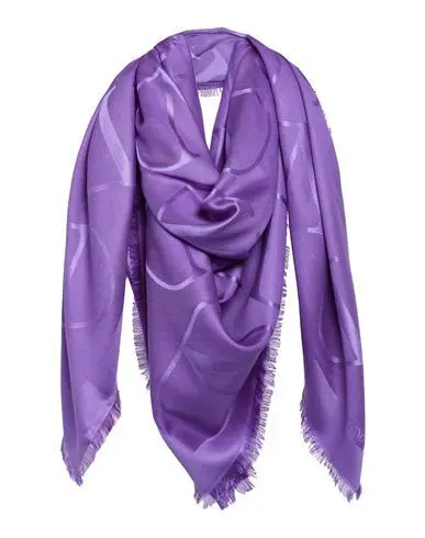 Valentino Garavani Scarf Silk, Wool - Purple