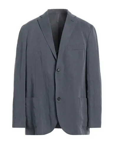 Montedoro Single-breasted Blazer In Slate Lyocell And Linen