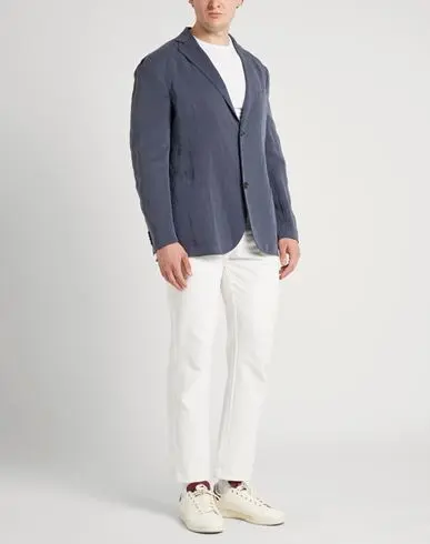 Montedoro Single-breasted Blazer In Slate Lyocell And Linen