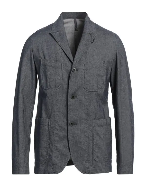 Montedoro Single-breasted Cotton Blend Blazer - Blue