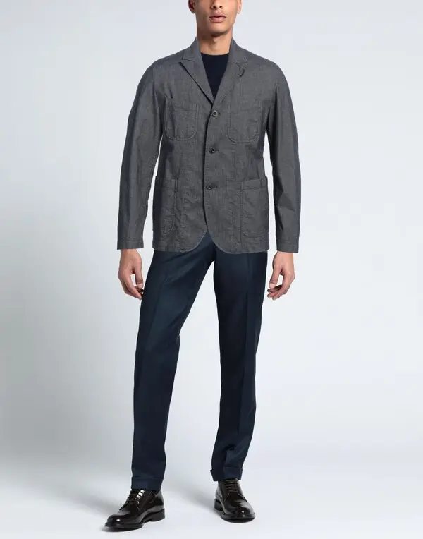 Montedoro Single-breasted Cotton Blend Blazer - Blue