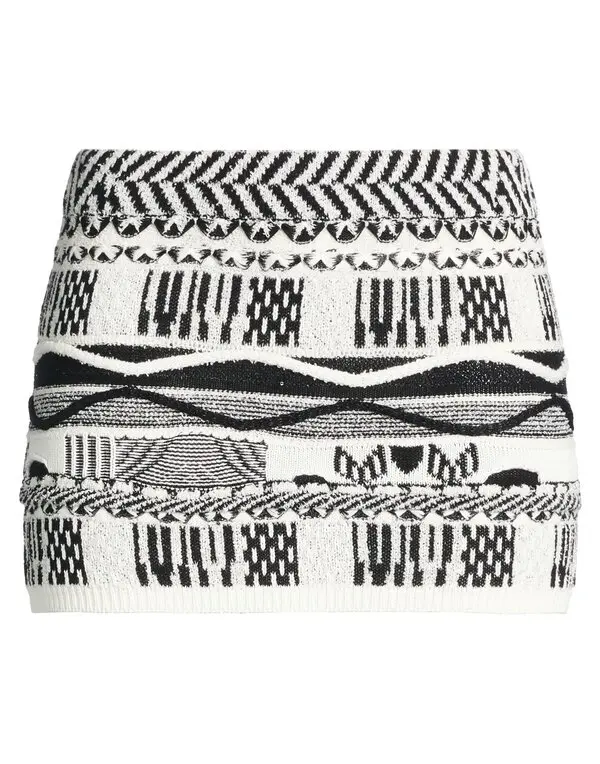 LANEUS Jacquard-knit Sequined Mini Skirt