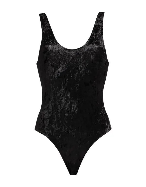 FORTE_FORTE Chenille Bodysuit - Black