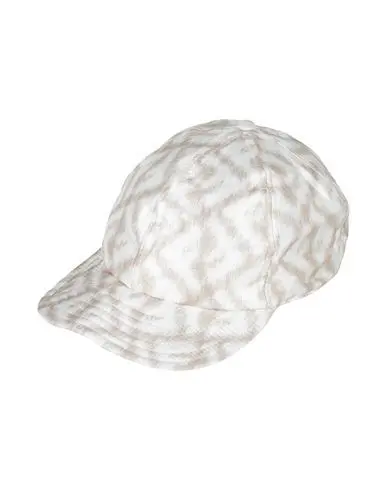 Fendi Ivory Silk Baseball Cap - White