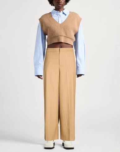CRISTINAEFFE Twill Pinstriped Wide-leg Pants