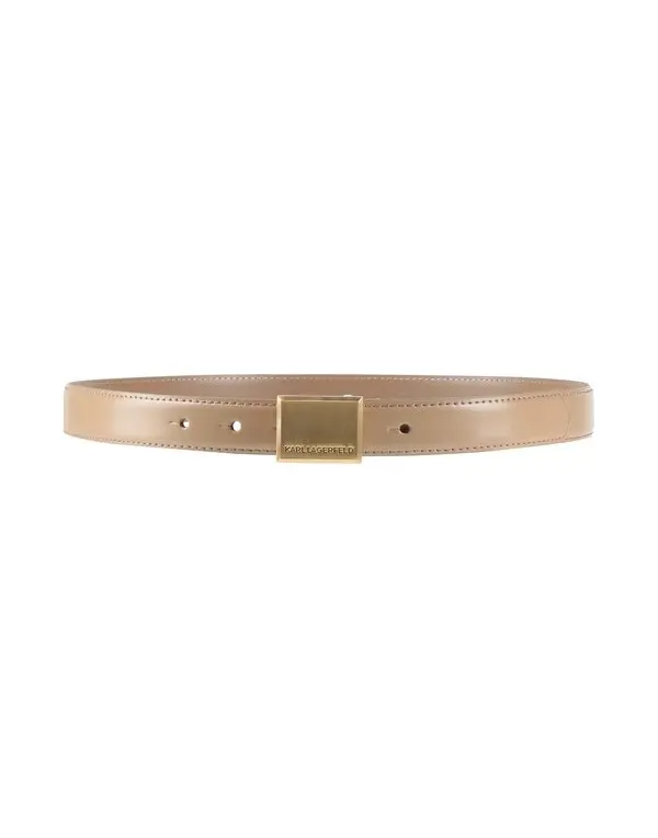 Karl Lagerfeld Leather Belt - Beige
