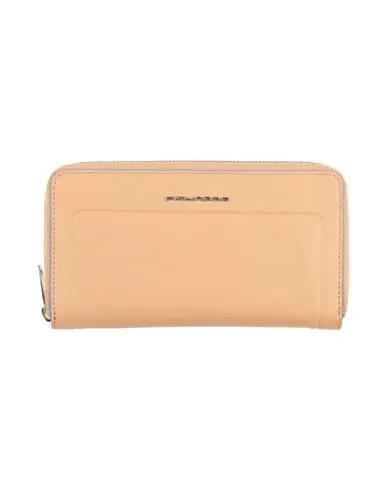 PIQUADRO Wallet Cow Leather, Eva Nylon, Polyester, Metal - Beige