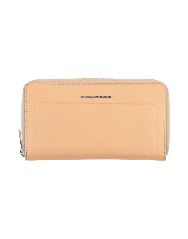 PIQUADRO Wallet Cow Leather, Eva Nylon, Polyester, Metal - Beige