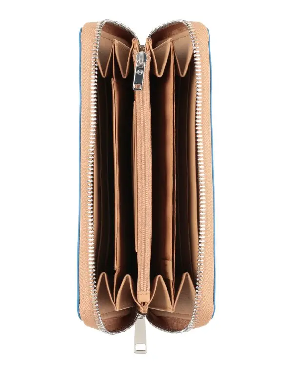 PIQUADRO Wallet Cow Leather, Eva Nylon, Polyester, Metal - Beige