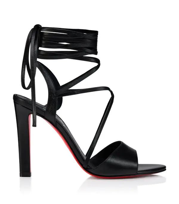 CHRISTIAN LOUBOUTIN Fanny Randa Leather Sandals - Black