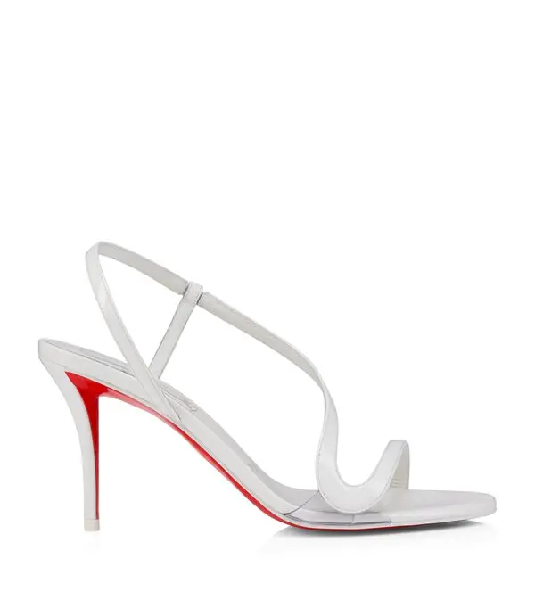 CHRISTIAN LOUBOUTIN Rosa Z Patent Leather Heeled Sandals 80 - White