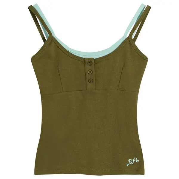 DAMSON MADDER Britt Layered Cami - Green