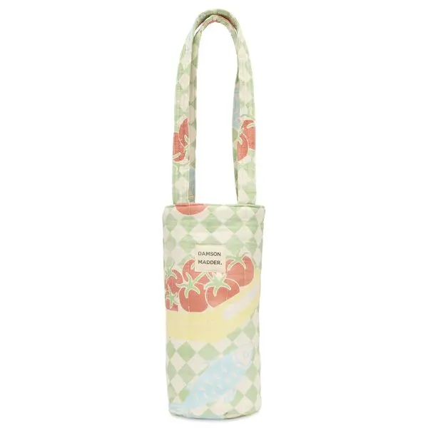DAMSON MADDER Nonna House Kitchen Print Wine Bag - Yellow/green
