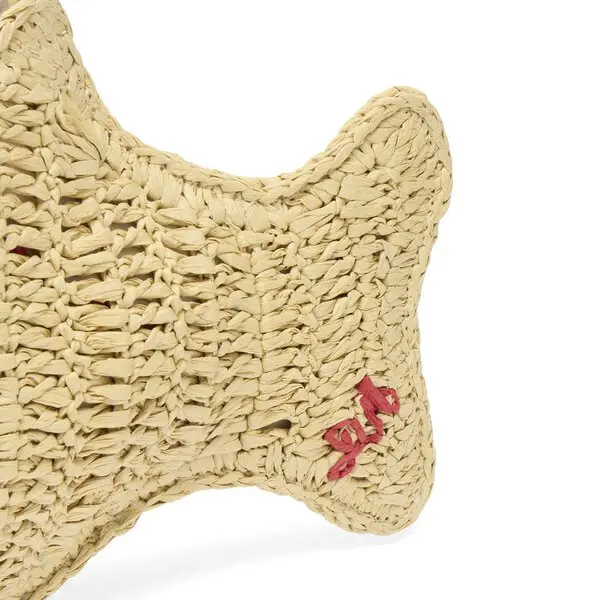 DAMSON MADDER Raffia Fish Bag With Detachable Charm