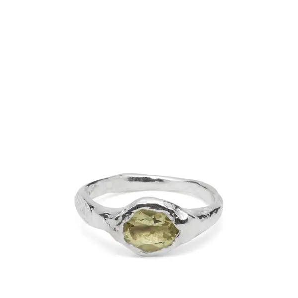 SIMUERO Faro Es Vedrà Ring In Recycled Sterling With Lemon Quartz - Silver