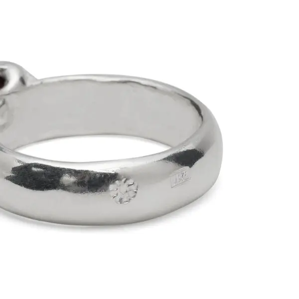 SIMUERO Enero Ring In Sterling With Garnet