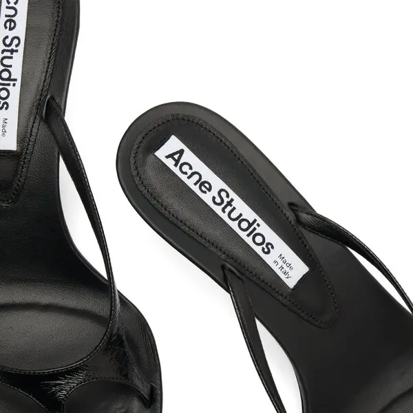 Acne Studios Patent Leather Toe-post Kitten Heels