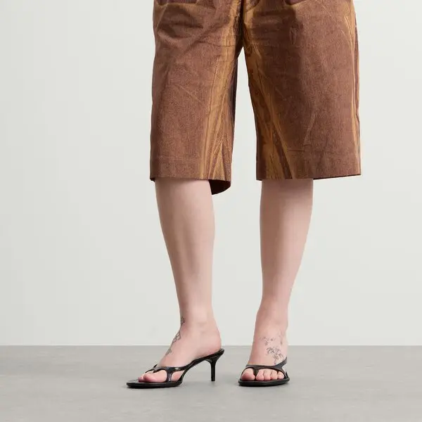 Acne Studios Patent Leather Toe-post Kitten Heels