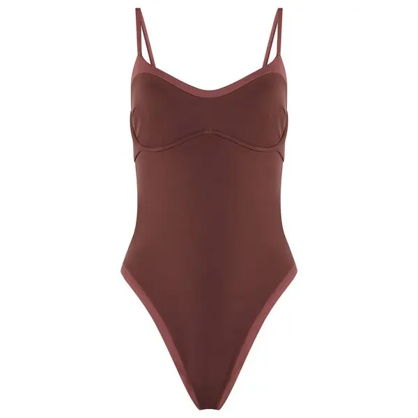 TALA Contrast Underwired Swimsuit - Deep Rust