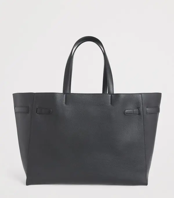 Thom Browne Leather Cabas Tote Bag