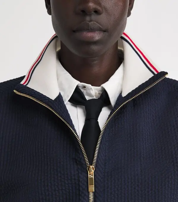 Thom Browne Wool Seersucker Track Jacket