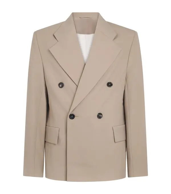 Séfr Double-breasted Donovan Blazer - Beige