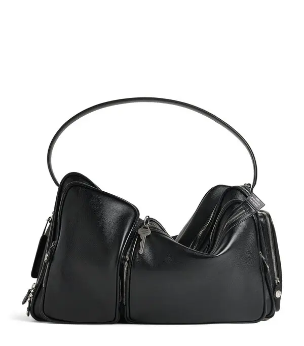 Acne Studios Leather Camero Hotel Shoulder Bag - Black