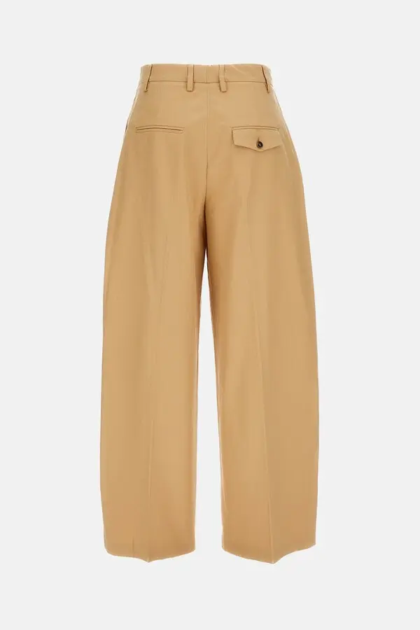 Alberto Biani Cotton Pleated Trousers
