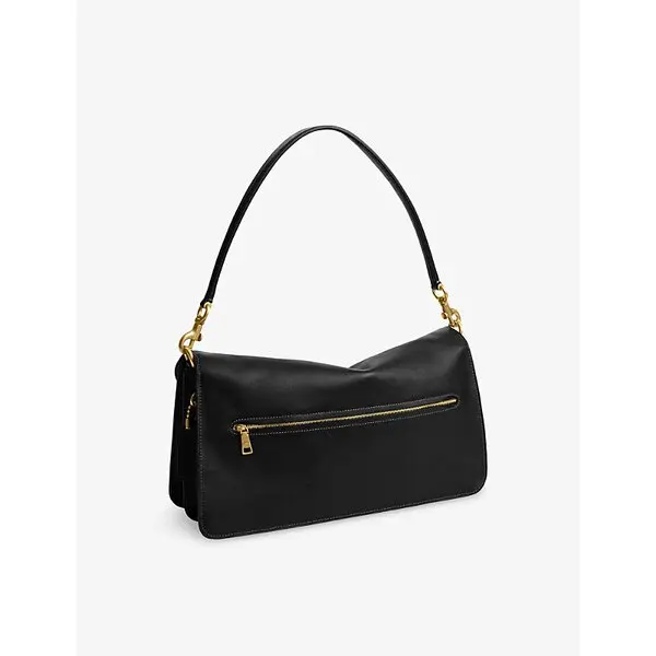 COACH Tabby 36 Leather Shoulder Bag - Black