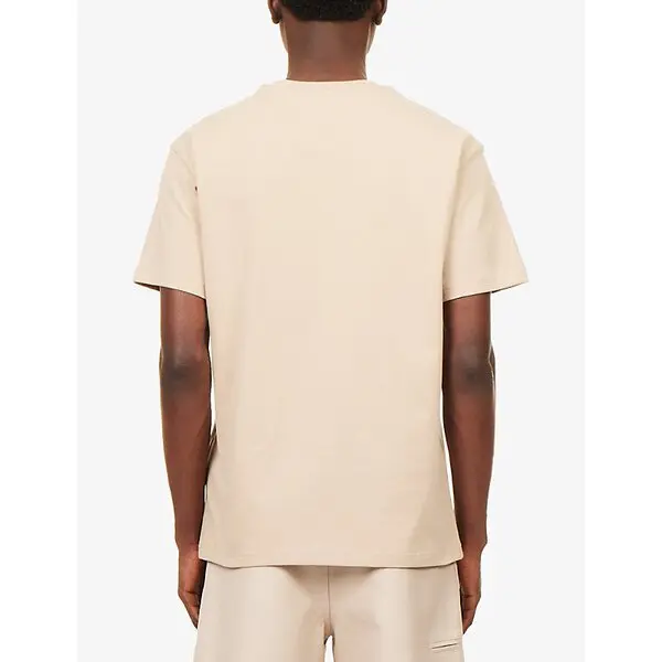 Givenchy Appliqué Logo-text Cotton T-shirt - Beige