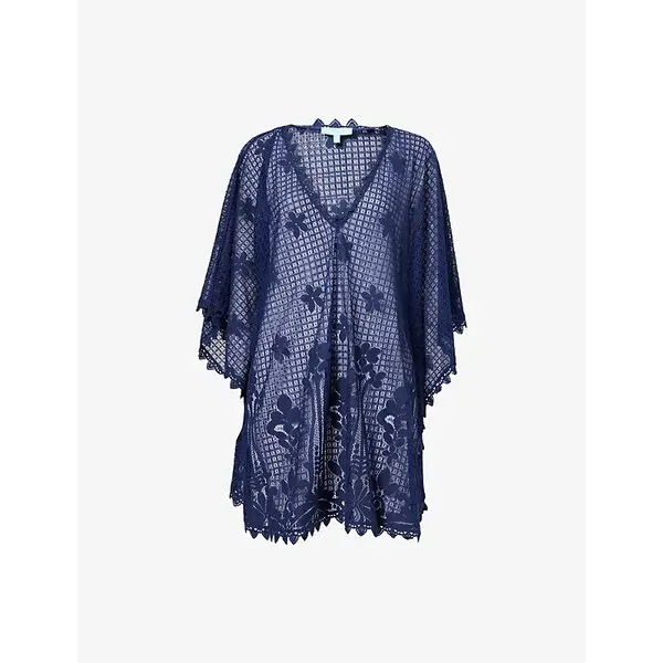 Melissa Odabash Josie Cotton-blend Kaftan - Navy