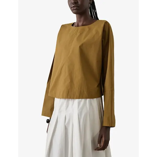 Soeur Armand Long-sleeved Cotton Shirt - Caramel