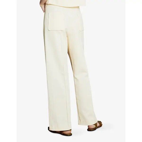 Soeur Harry Wide-leg Cotton Trousers - Cream