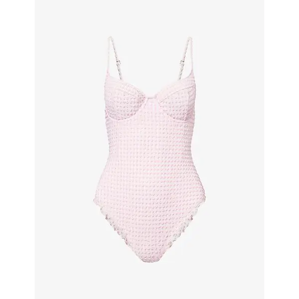 Simkhai Suni Check-print Swimsuit - Daisy Multi