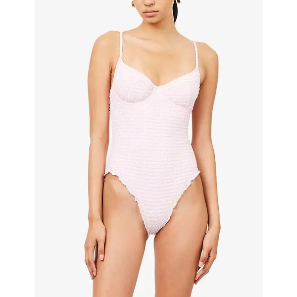 Simkhai Suni Check-print Swimsuit - Daisy Multi