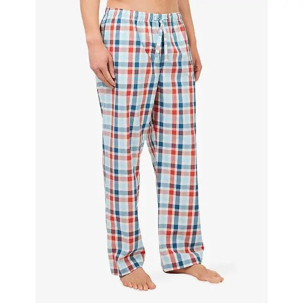 Derek Rose Barker Check Cotton Lounge Trousers