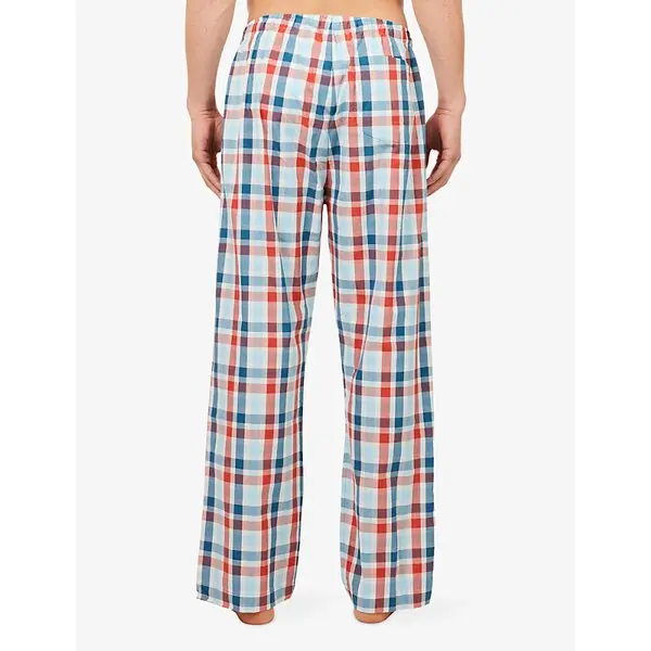 Derek Rose Barker Check Cotton Lounge Trousers