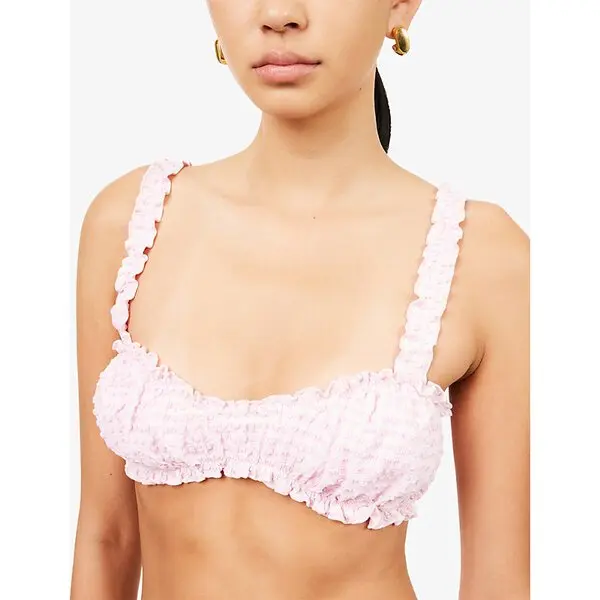 Simkhai Evander Ruched Bikini Top