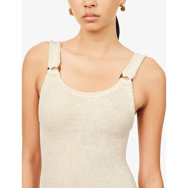 Hunza G Domino Ring Hardware One Piece Swimsuit - Blush