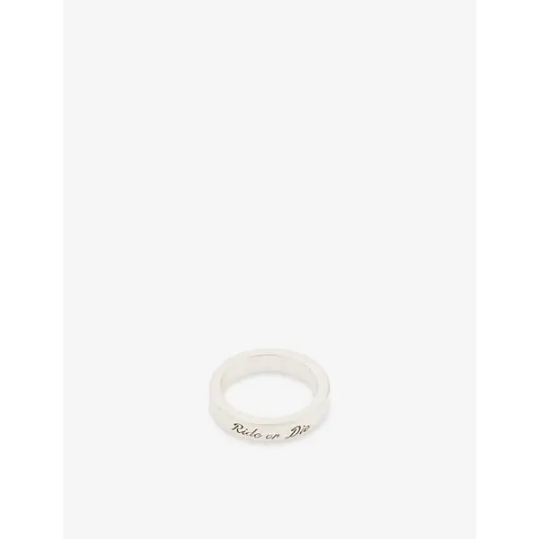 SERGE DENIMES Sterling Engraved Ring - Silver