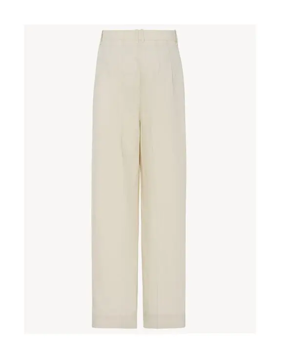 THE ROW Pleated Wool And Silk Casual Pants